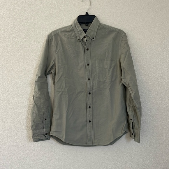 J. Crew | Shirts | J Crew Olive Green Slim Untucked Garment Dye Oxford Casual Shirt Sz Small ...